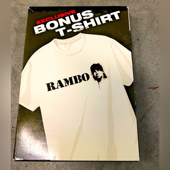 Vintage | Shirts | Vintage Rambo Sylvester Stallone Promotional Tshirt ...